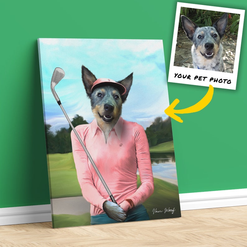 Inspector Poirot, Custom Dog Portrait, Funny Custom Dog Canvas Art ...
