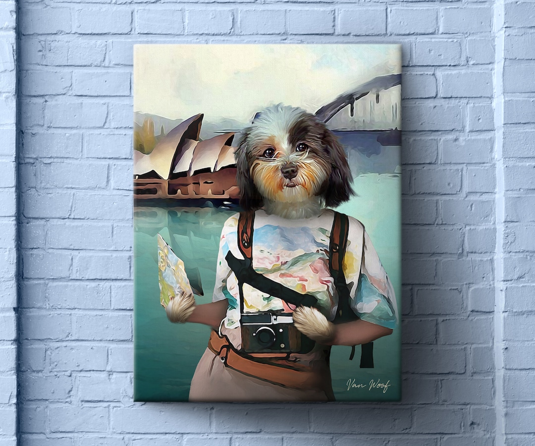 Tourist, Sydney Opera, Custom Dog Portrait, Pet Portrait Royal ...