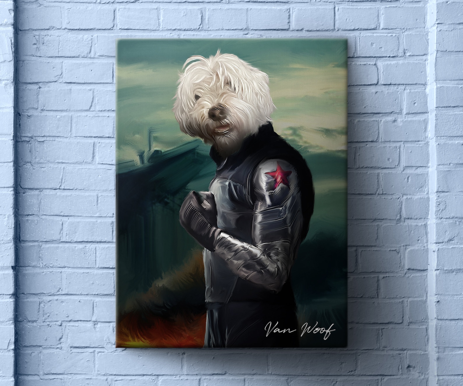 Loki Custom Dog Portrait Pet Portrait Avengers Funny Pet - Etsy