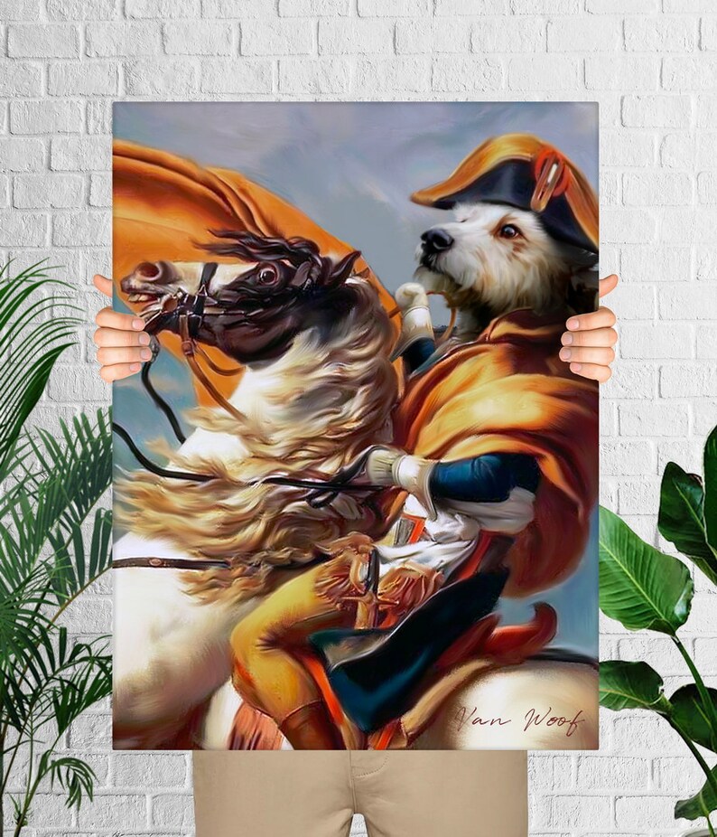 Napoleon Custom Dog Portrait Historical Pet Portrait Funny - Etsy