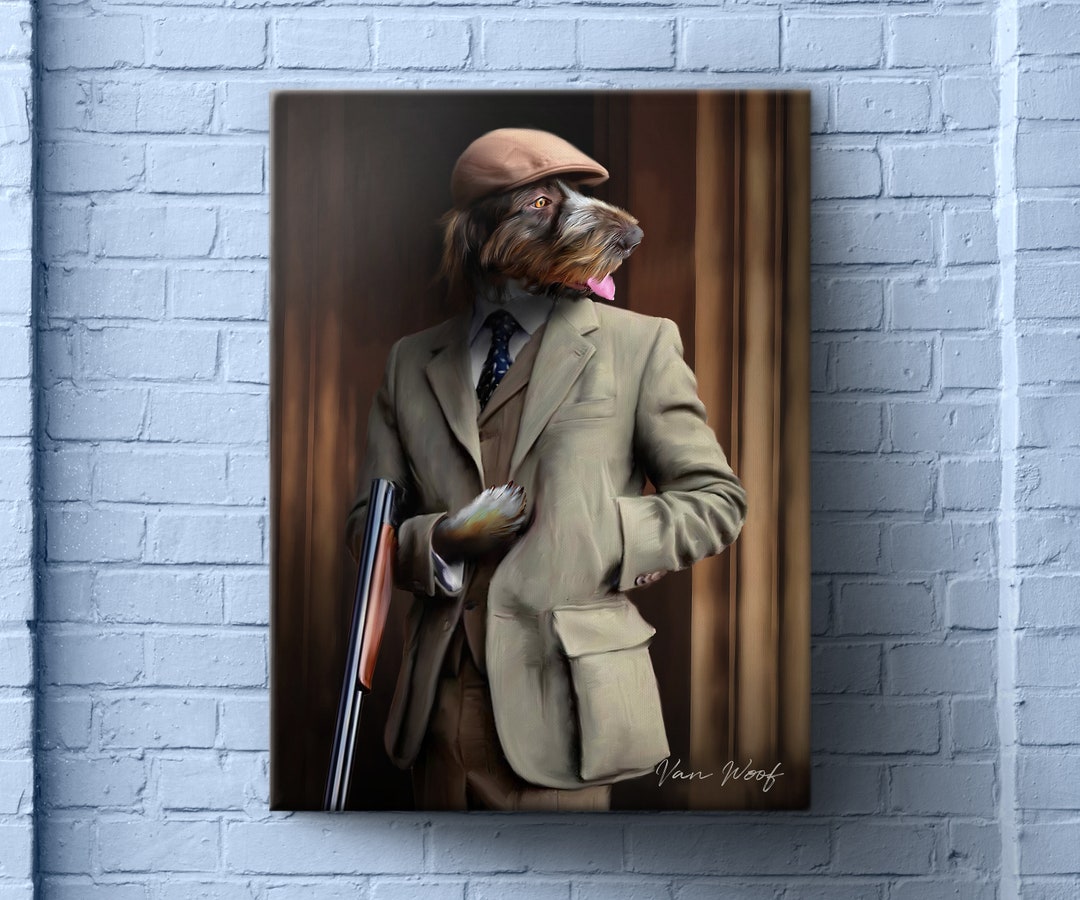 English Hunter, Custom Dog Portrait, Pet Portrait Royal, Cat Portrait ...