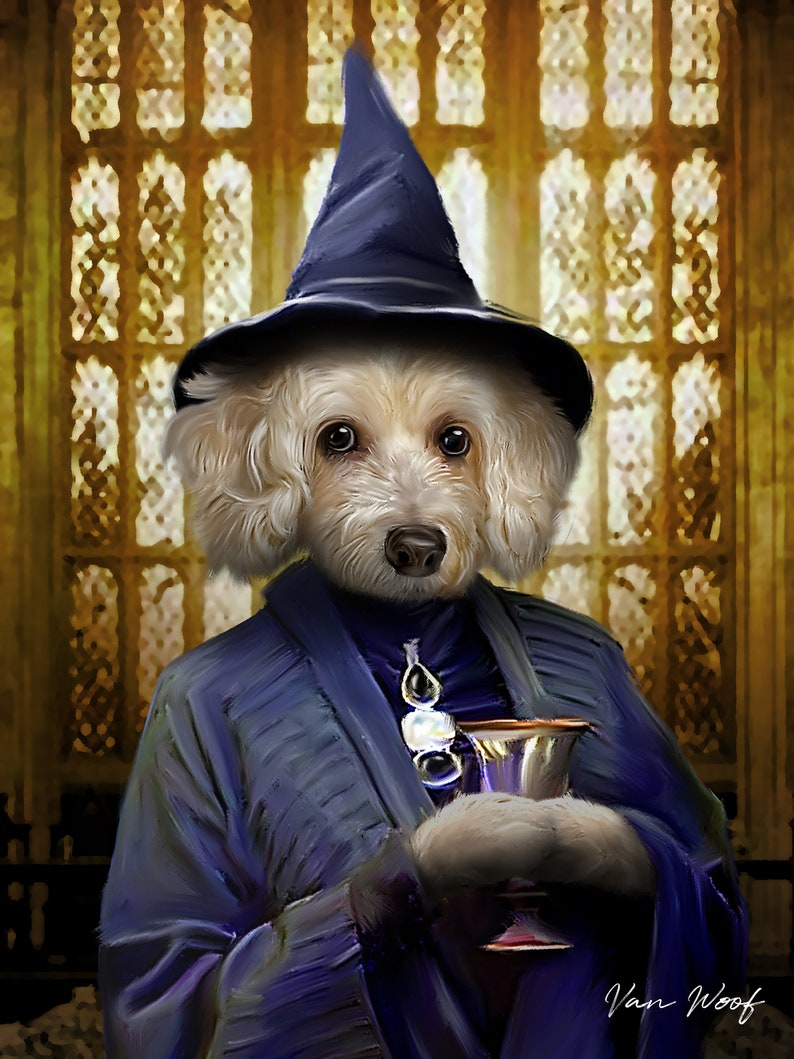 The Witch Custom Dog Portrait Dog Art Dog Gift Pet - Etsy
