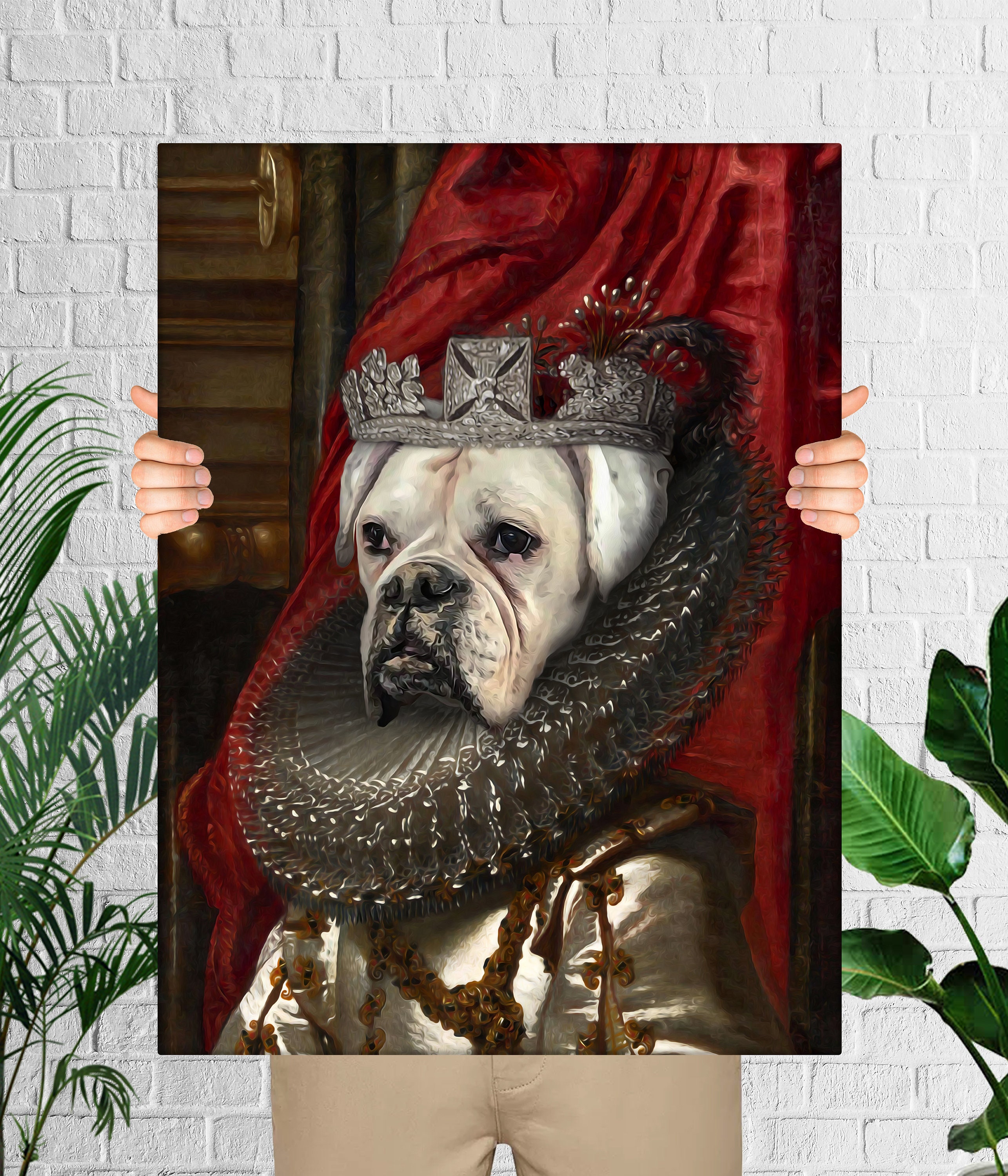 Female Royal, Custom Female Dog Portrait, Girl Pet Portrait Poster sold ...