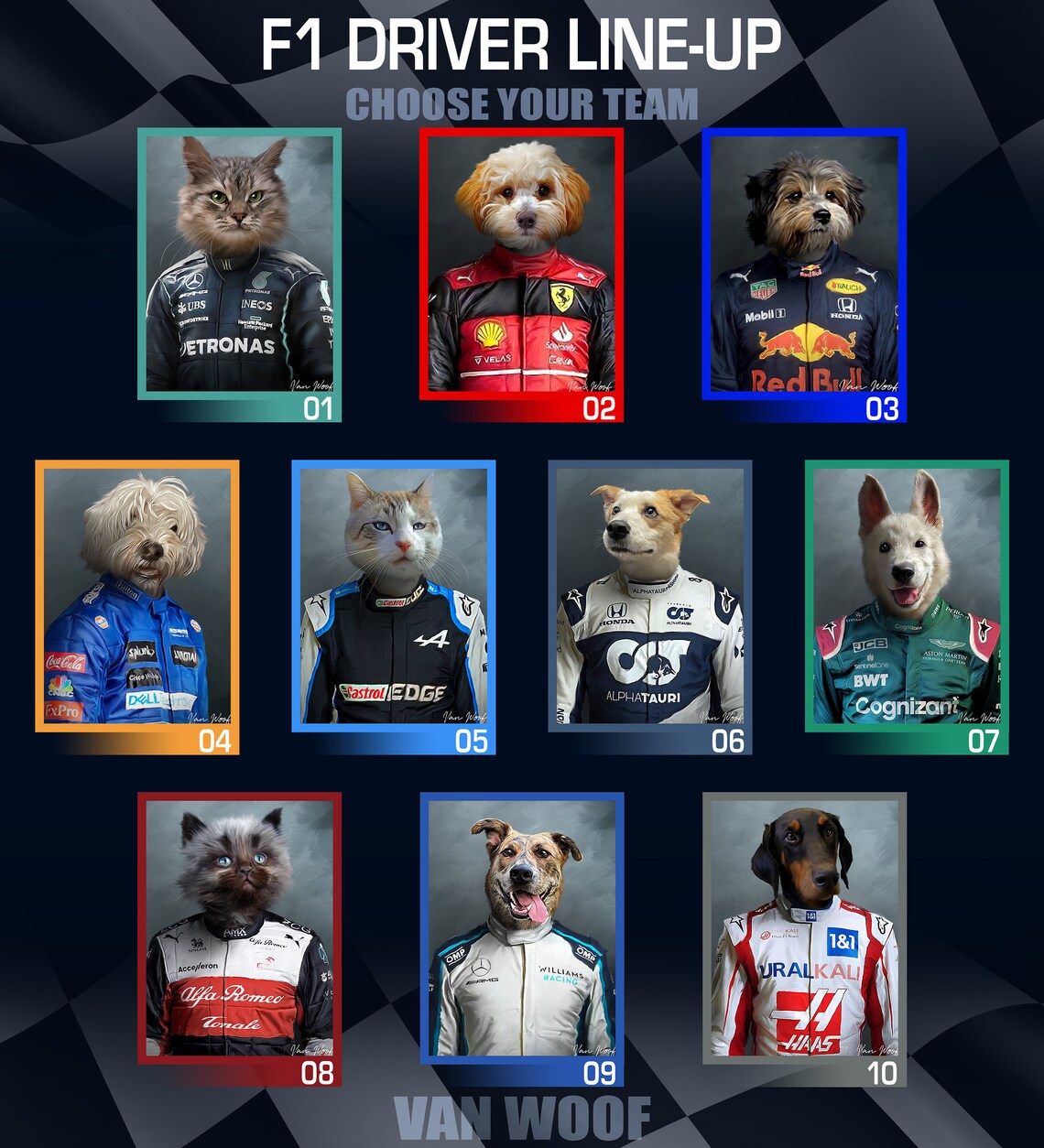 Red Ball Formula Racing Car F1 Driver Team Pet Portrait - Etsy