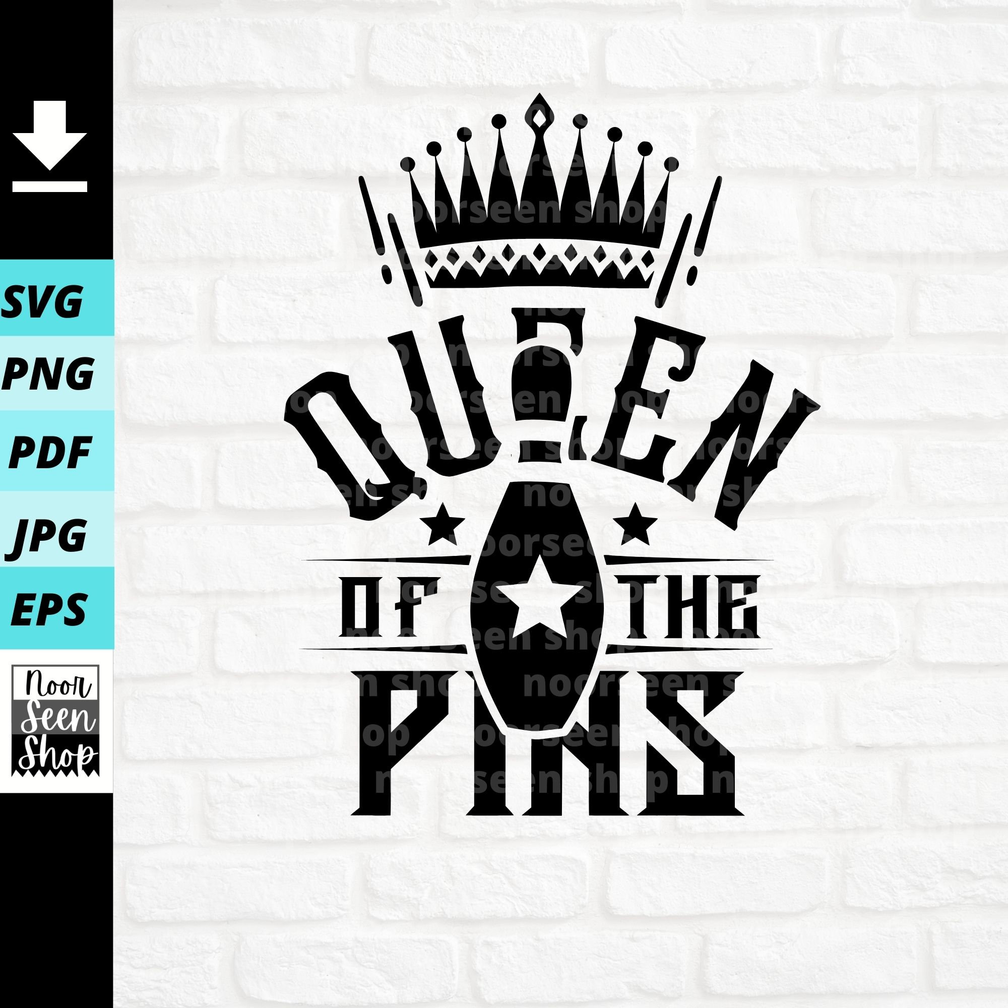 Bowling Svg, King of the Pins Svg, Queen of the Pins Svg, Bowling Gifts ...