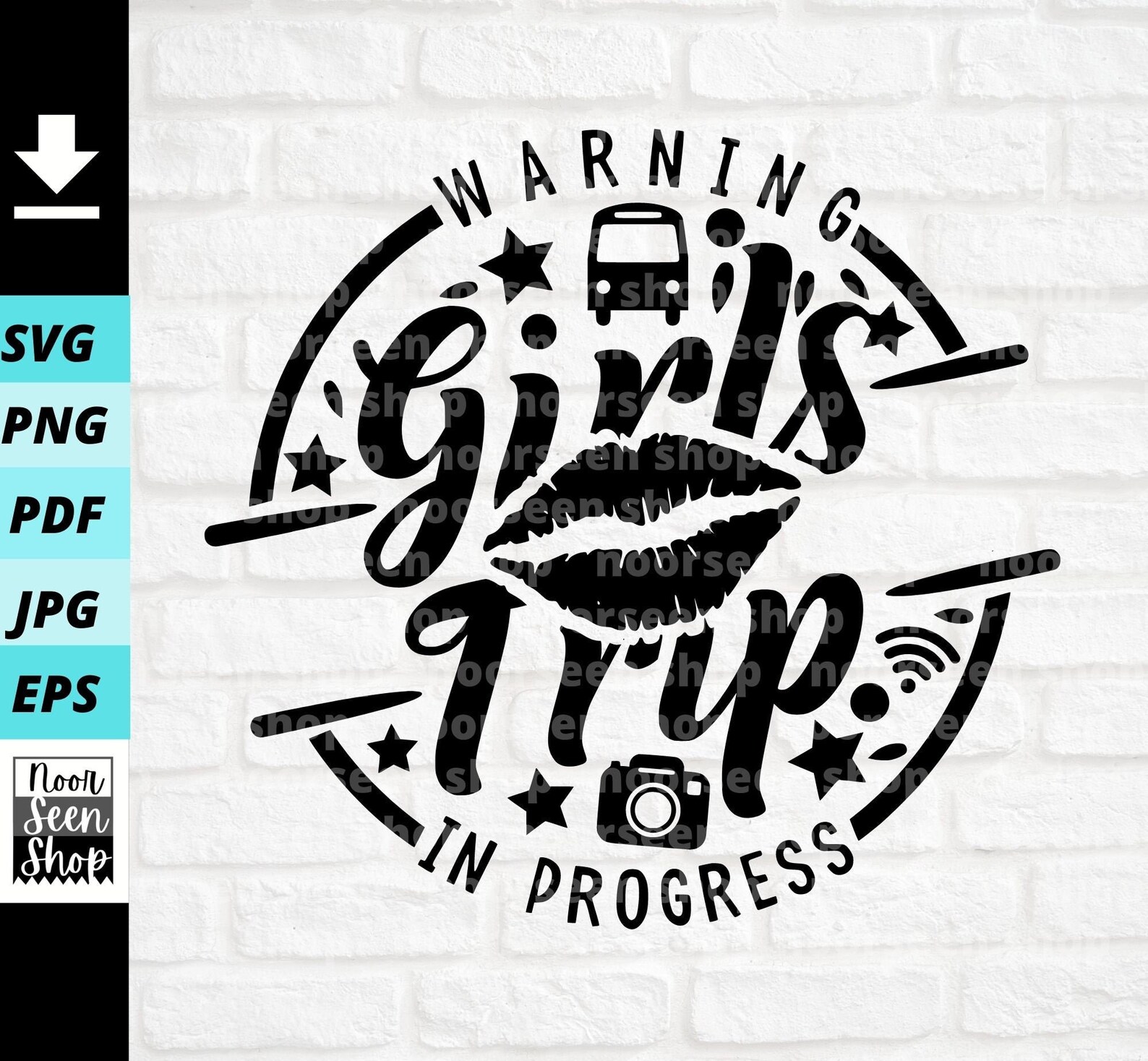 Girls Trip Svg, Warning Girls Trip in Progress Svg, Girl Trip Svg Shirt ...