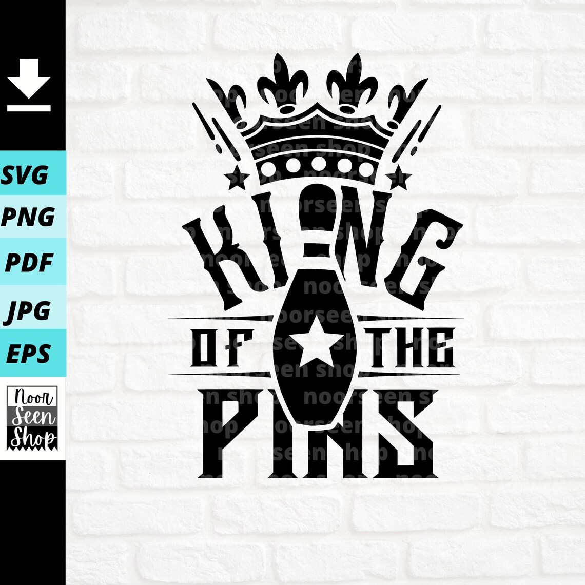 Bowling Svg King of the Pins Svg Queen of the Pins Svg - Etsy