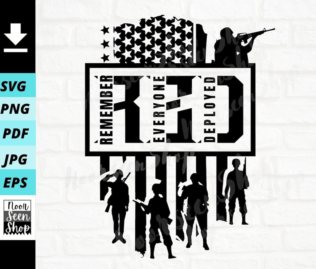 Remember Everyone Deployed Svg, Red Friday Svg, Military Svg, American ...