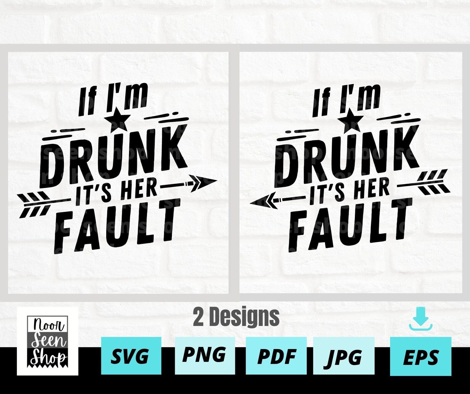 If I'm Drunk It's Her Fault svg Drunk Svg Drinking | Etsy
