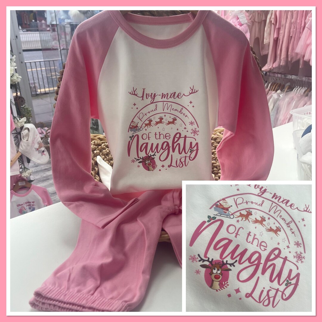 Personalised Girls Christmas Pyjamas Any Name Believes in the Magic of ...