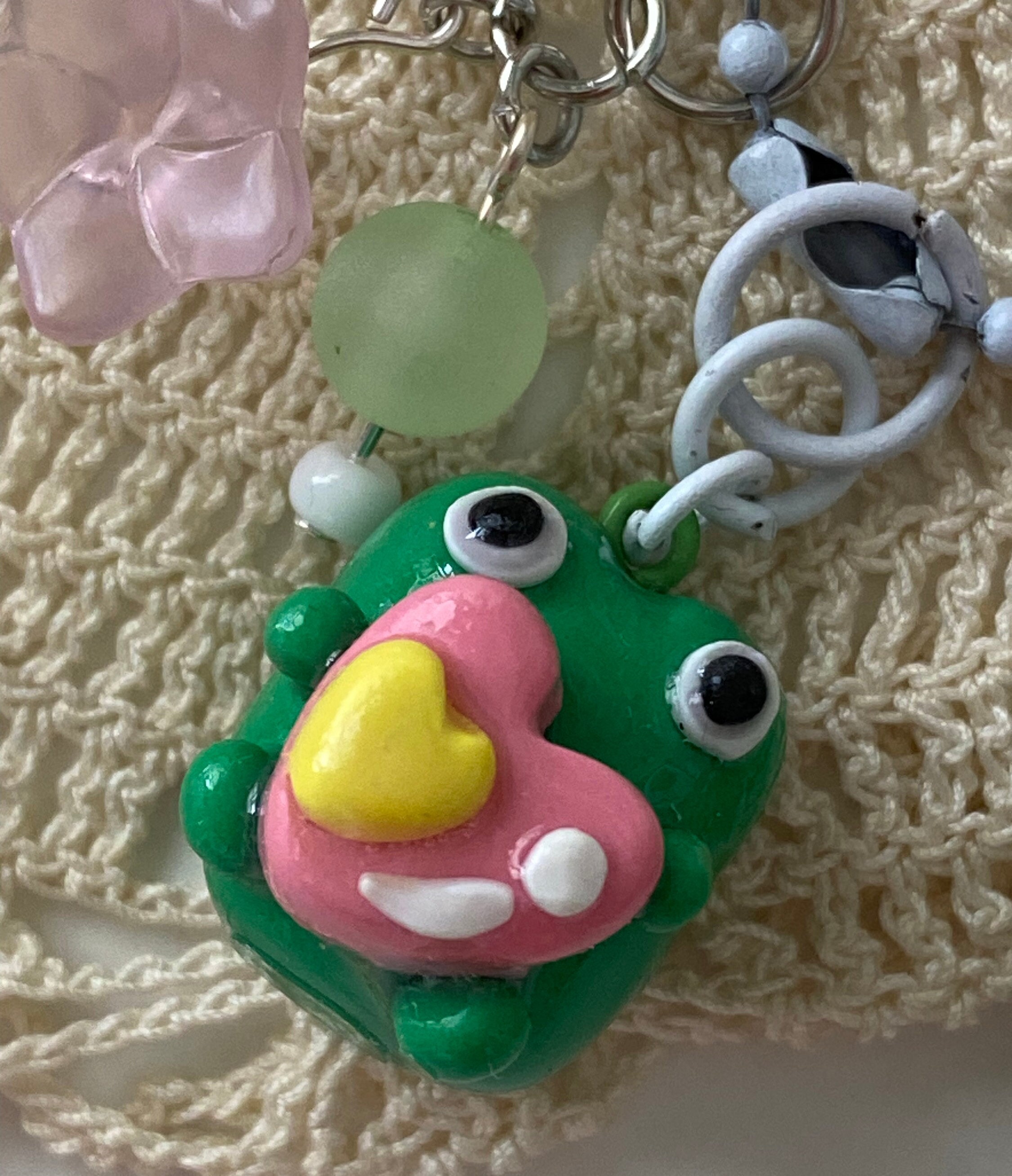 Cute Chibi Frogs, Pond Frog Charm, Polymer Clay Froggy, Kawaii Frog Charm, Handmade Clay Charm ...