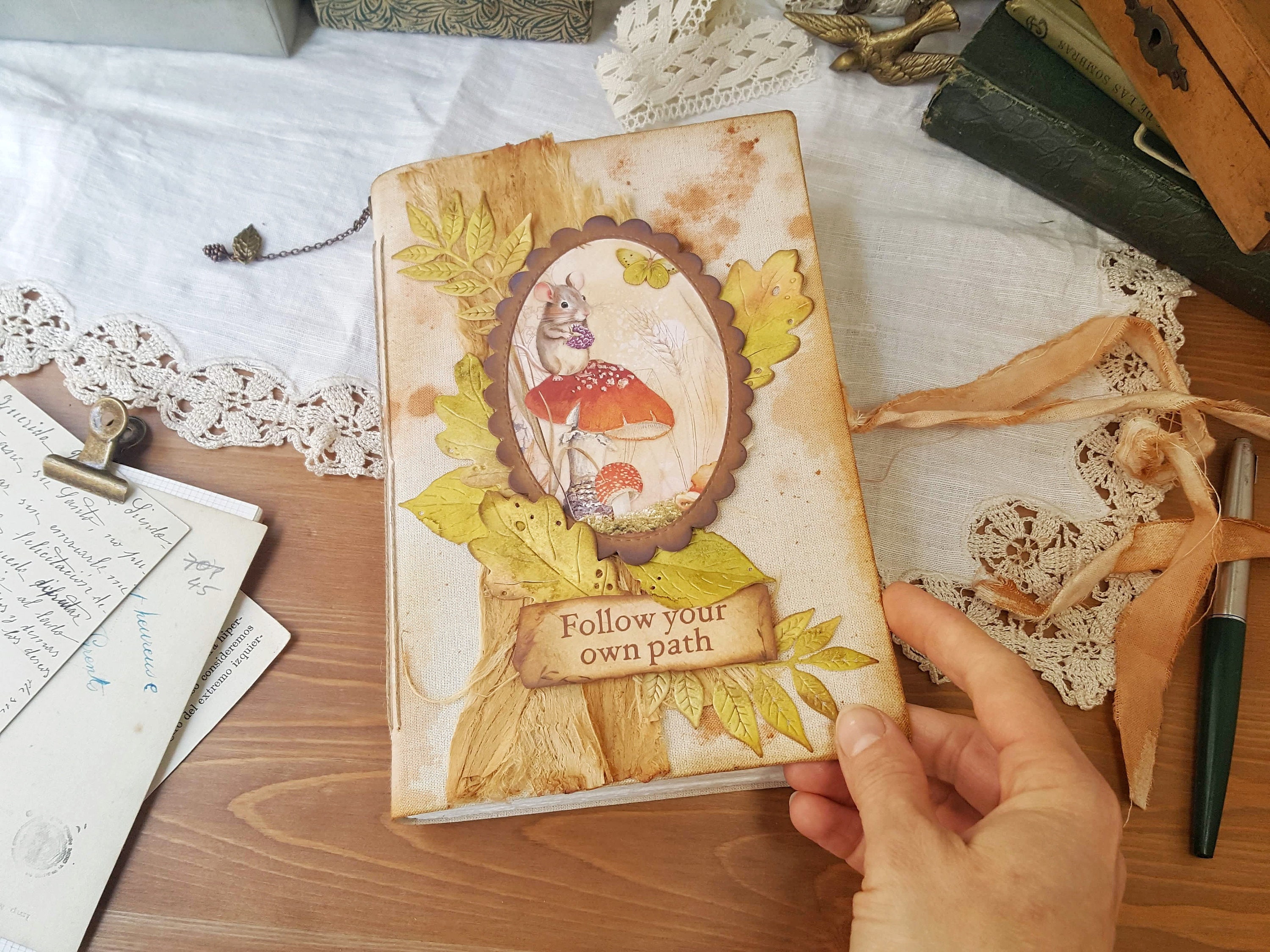 Cottagecore Nature Journal - Handbound Softcover Sketchbook - Vintage ...