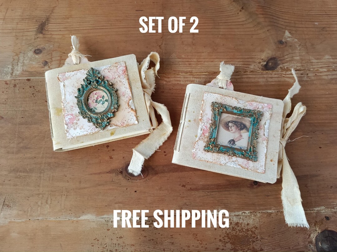 Handmade Coquette Journals, Softcover Vintage Artist Journals, Romantic ...