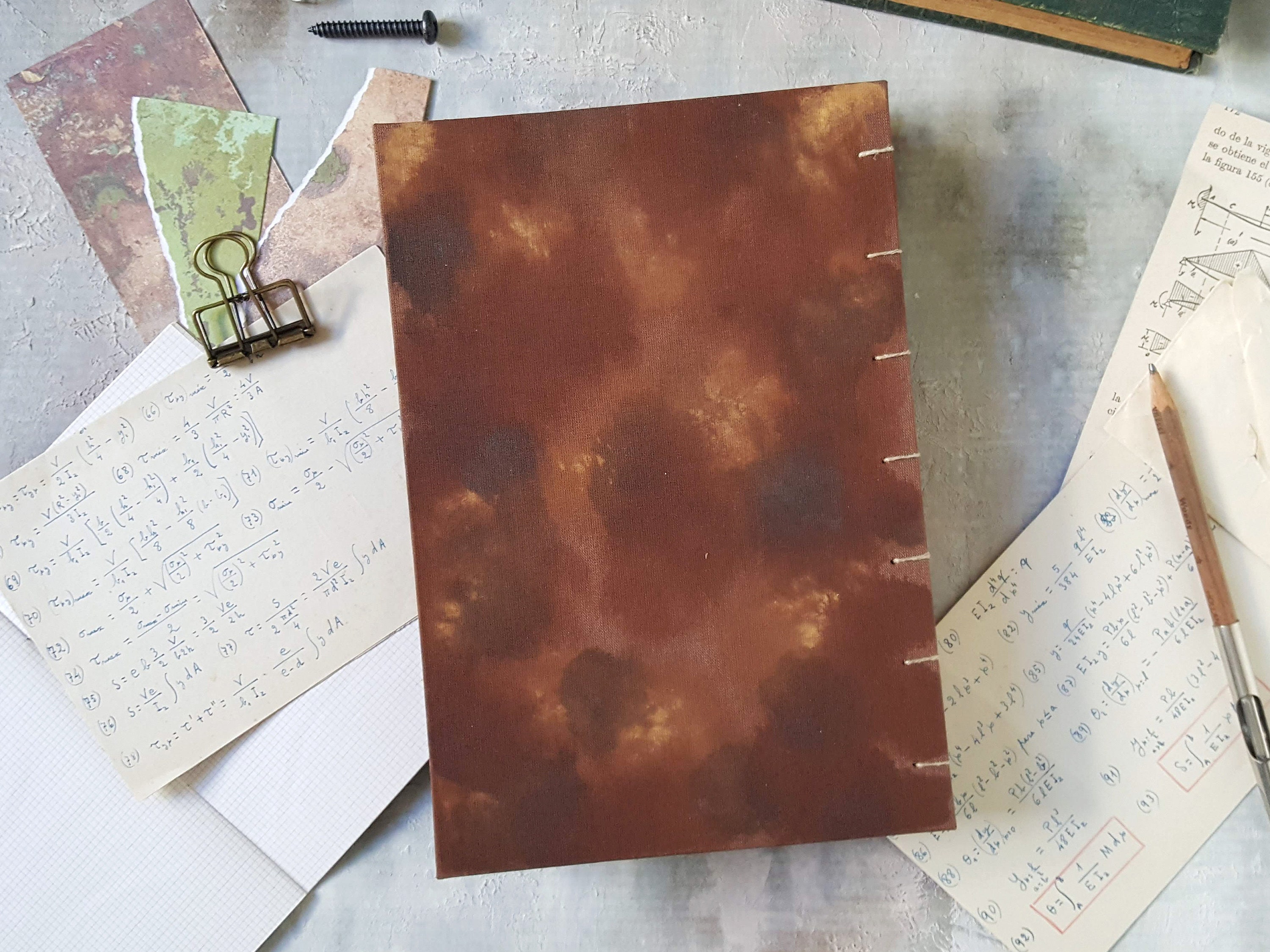 Goth Skull Altered Notebook Hand Bound, Witchy Blank Grimoire Journal ...