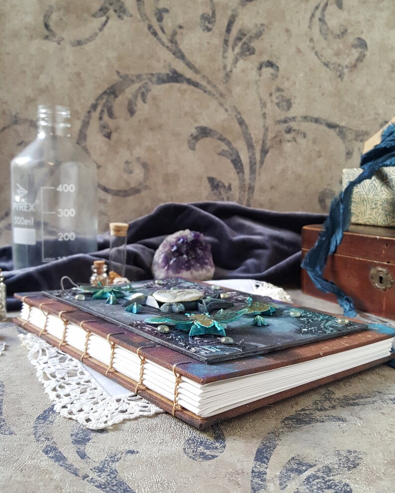 Handmade Fantasy Junk Journal Mystic Journal With Moths and - Etsy