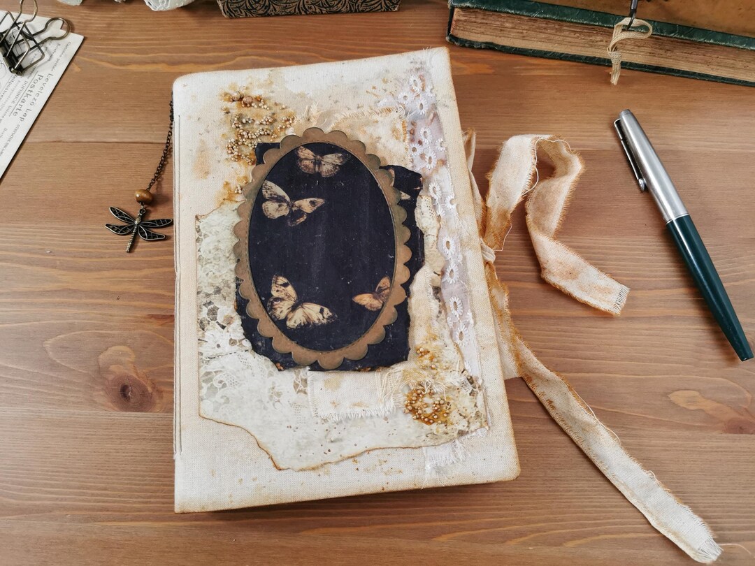Rustic Notebook for Journaling, Butterfly Journal Notebook Softcover ...