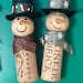 Snowman Wine Cork Christmas Ornament Set of 4! - Etsy