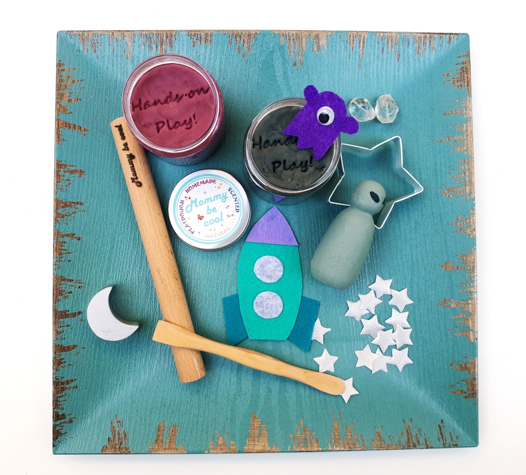 Alien Mystery Sensory Play Kit With Natural Playdough - Etsy
