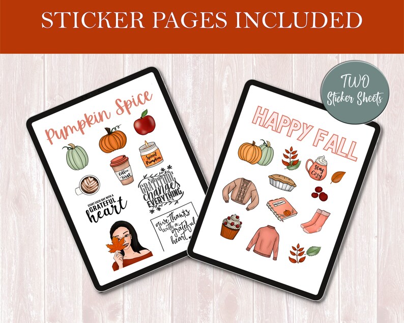 Digital Journal (30 Day) Including Digital Stickers / Digital Gratitude ...