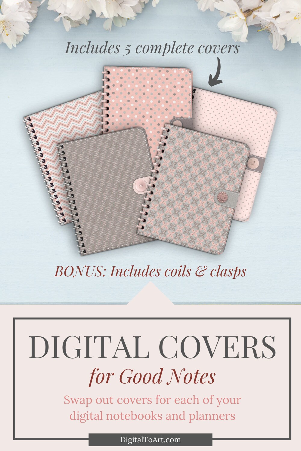 Digital Planner Cover / Goodnotes or Notebook Cover Kit / Digital ...