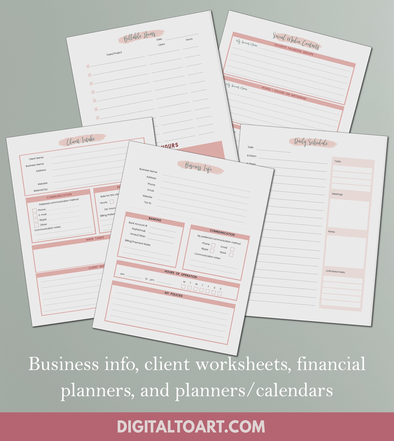 Virtual Assistant Planner / Planner for Small Business / Entrepreneur ...