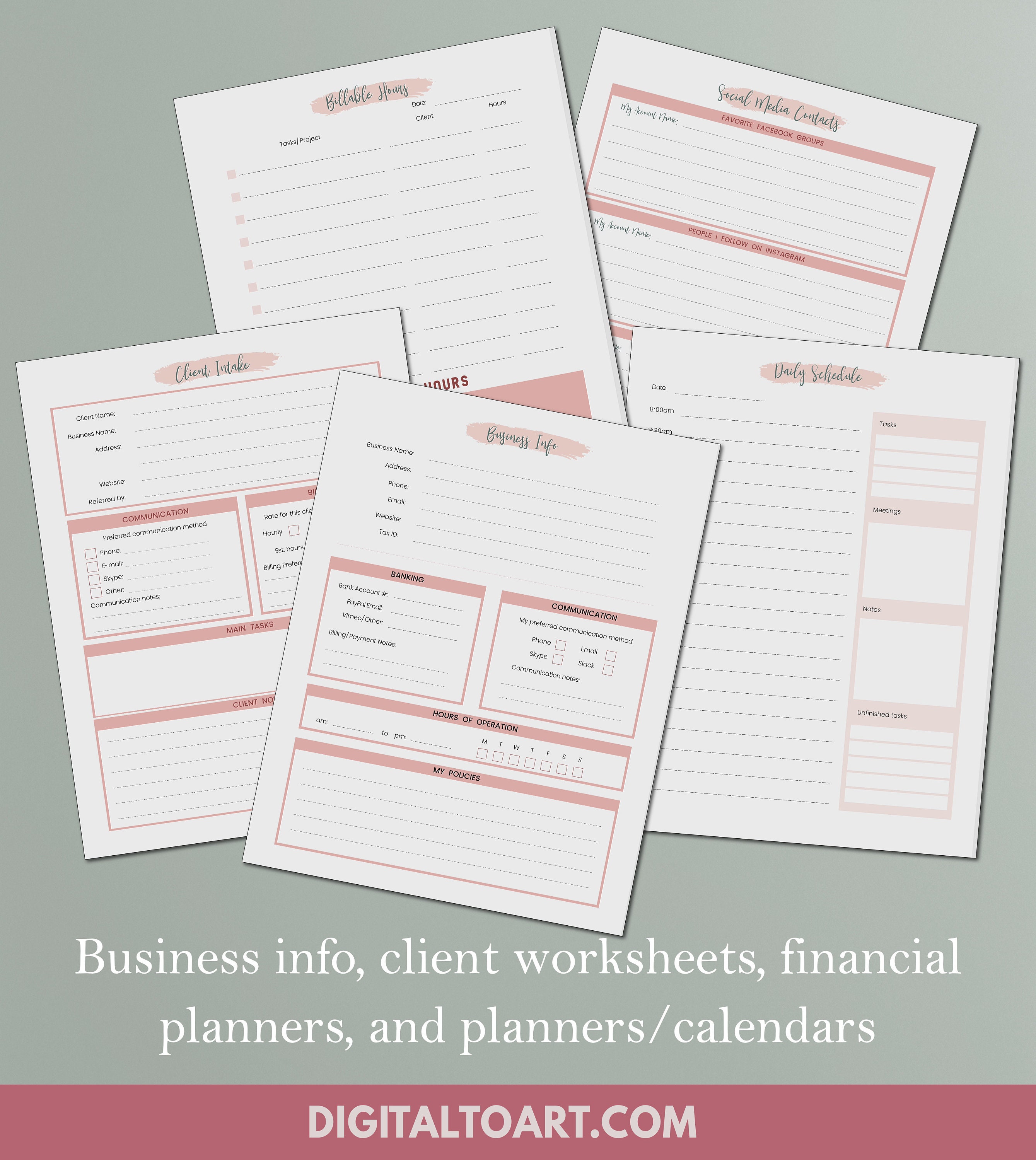 Virtual Assistant Planner / Planner for Small Business / Entrepreneur ...