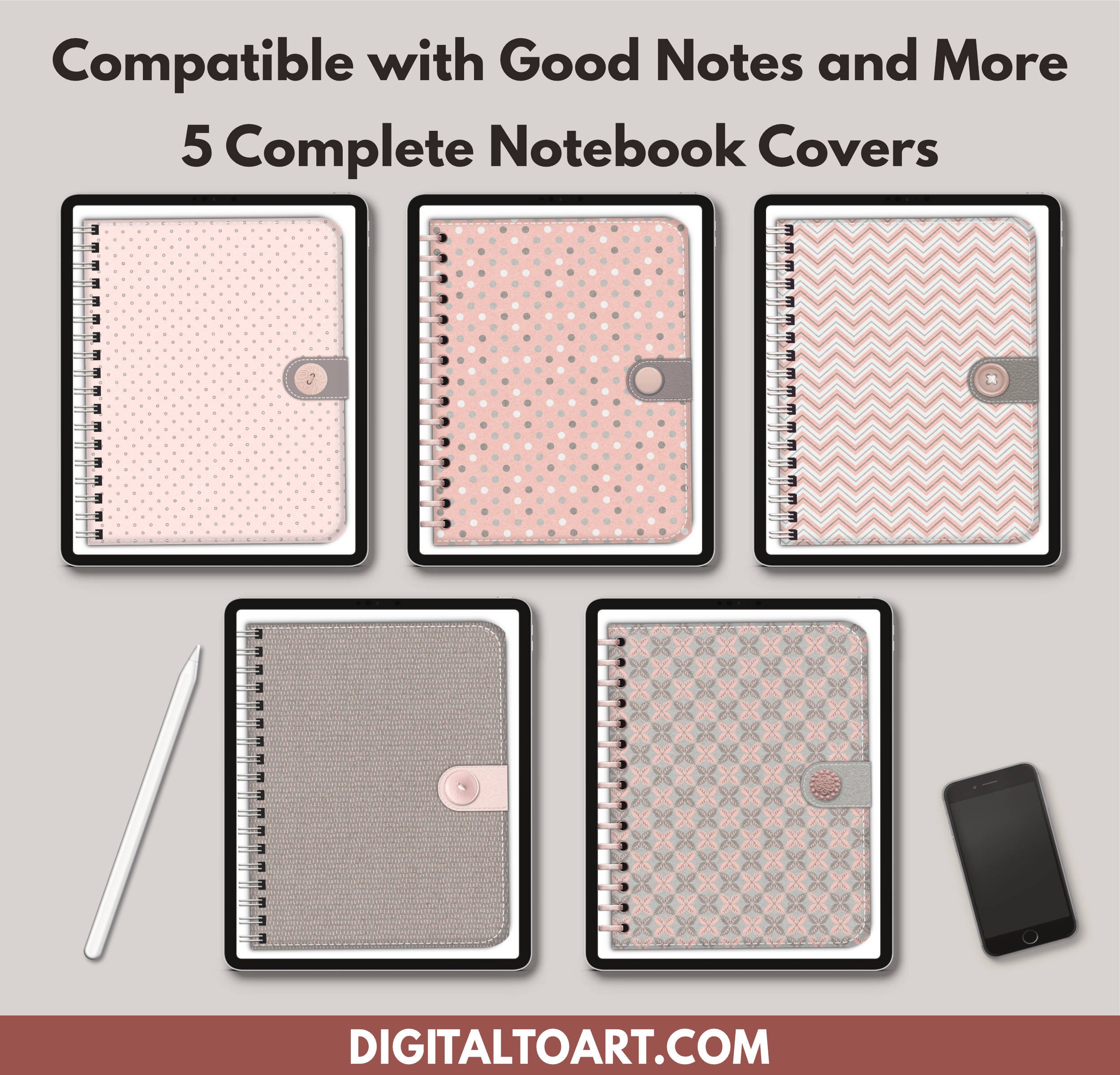 Digital Planner Cover / Goodnotes or Notebook Cover Kit / Digital ...