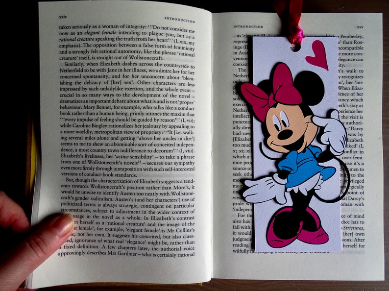Mickey and Minnie Mouse 3D Bookmark Personalised - Etsy