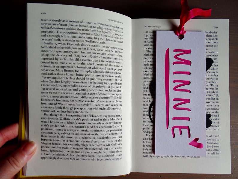 Mickey and Minnie Mouse 3D Bookmark Personalised - Etsy