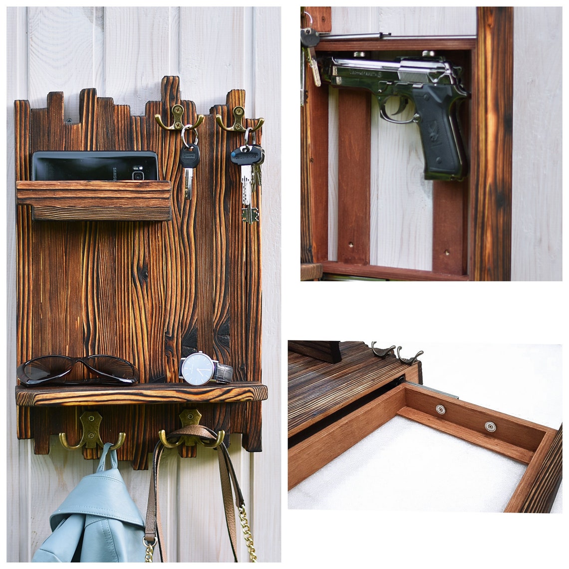 Gun furniture Hidden gun storage Original style Wall case | Etsy