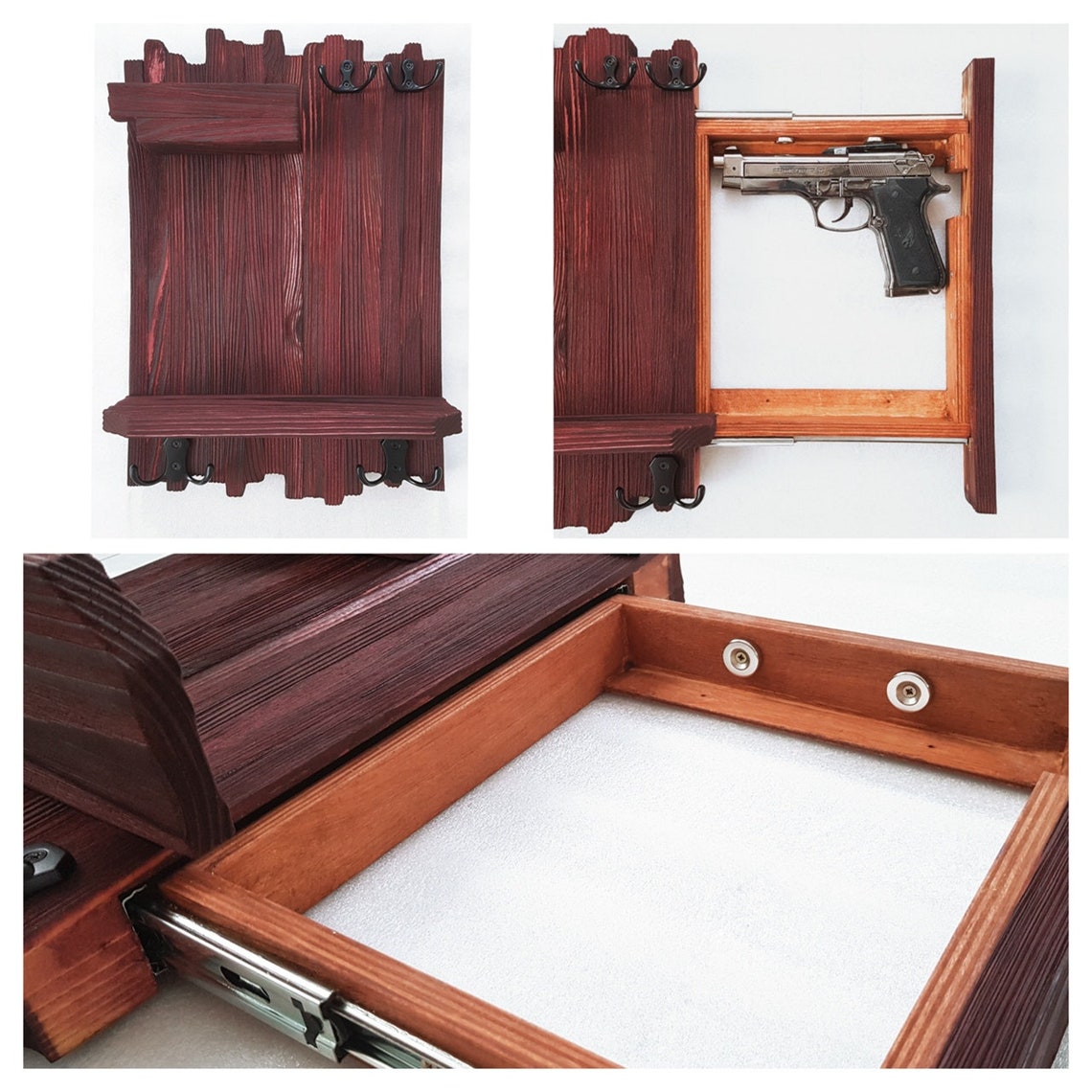 Gun furniture Hidden gun storage Original style Wall case | Etsy