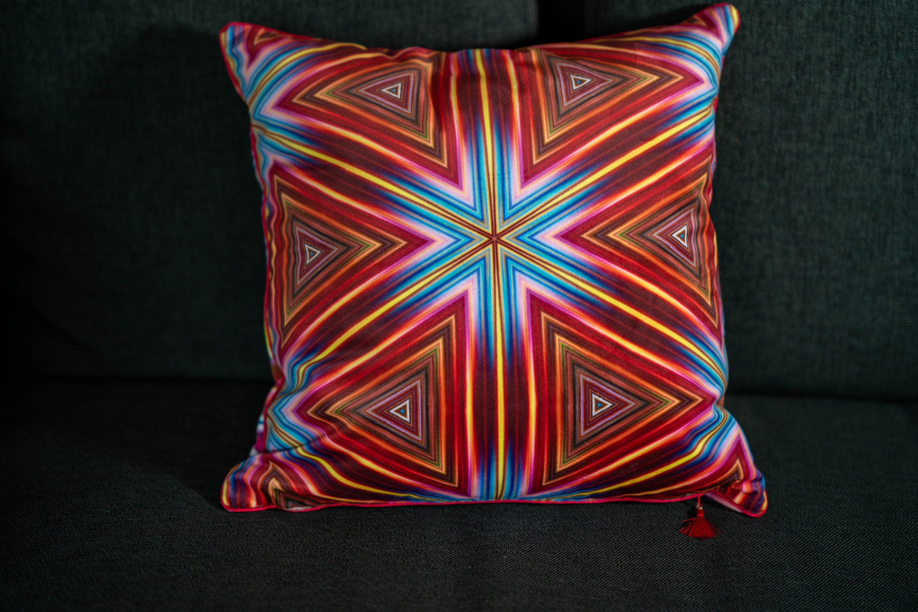 Cushion Velvet Red Luxury Velvet Cushion Designer Cushion Decorative ...