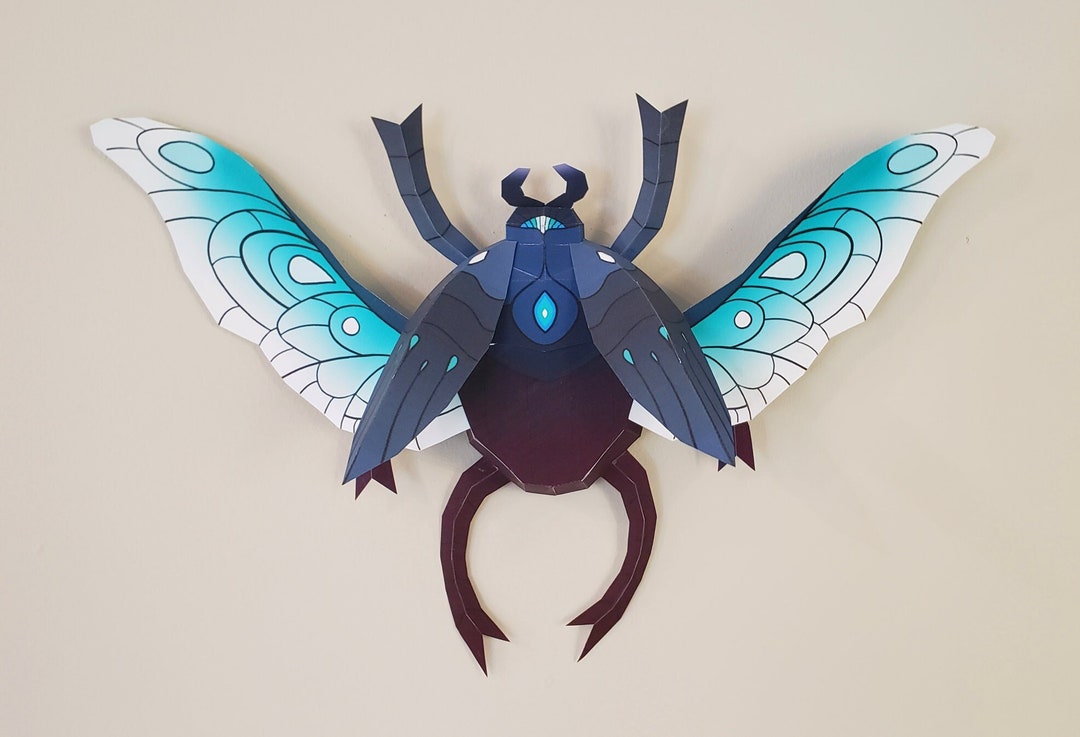Precious Scarab Buildable DIY Papercraft Printable Template - Etsy