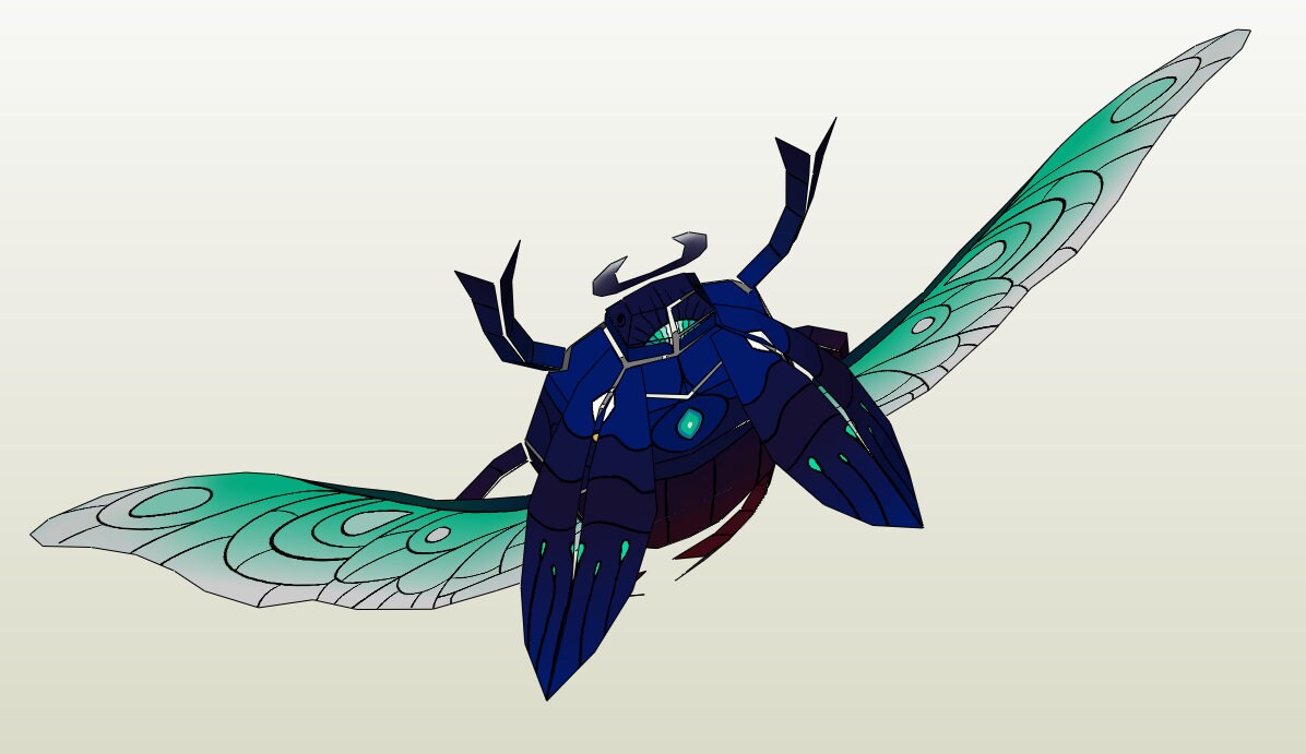 Precious Scarab Buildable DIY Papercraft Printable Template - Etsy