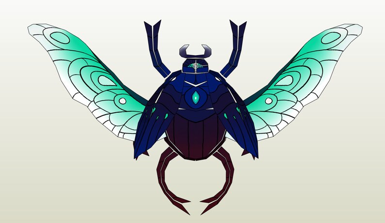 Precious Scarab Buildable DIY Papercraft Printable Template - Etsy