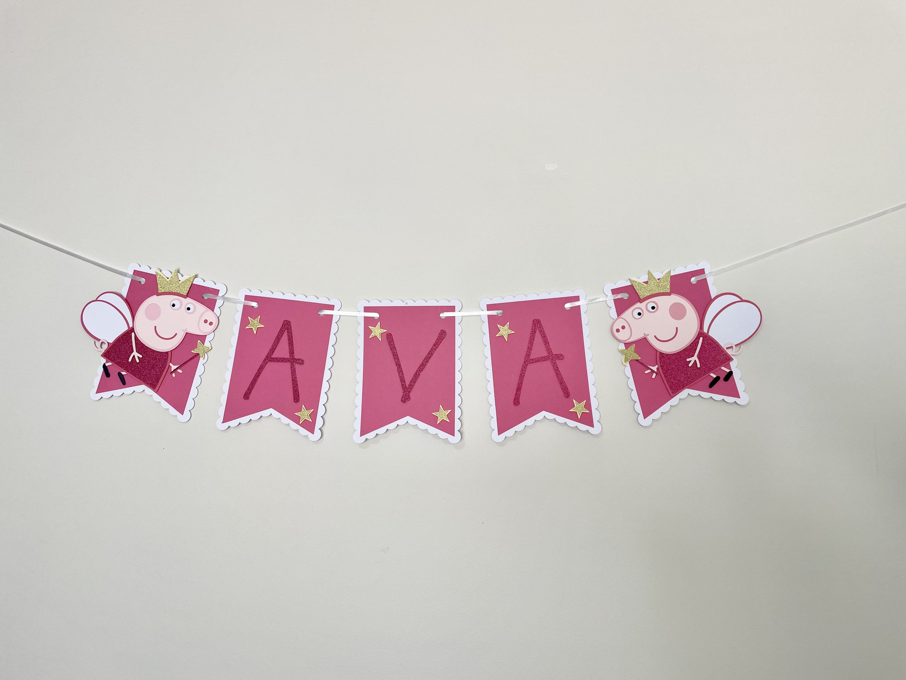 Digital File Layered Peppa Pig Party Banner Bunting, Character, Kids ...