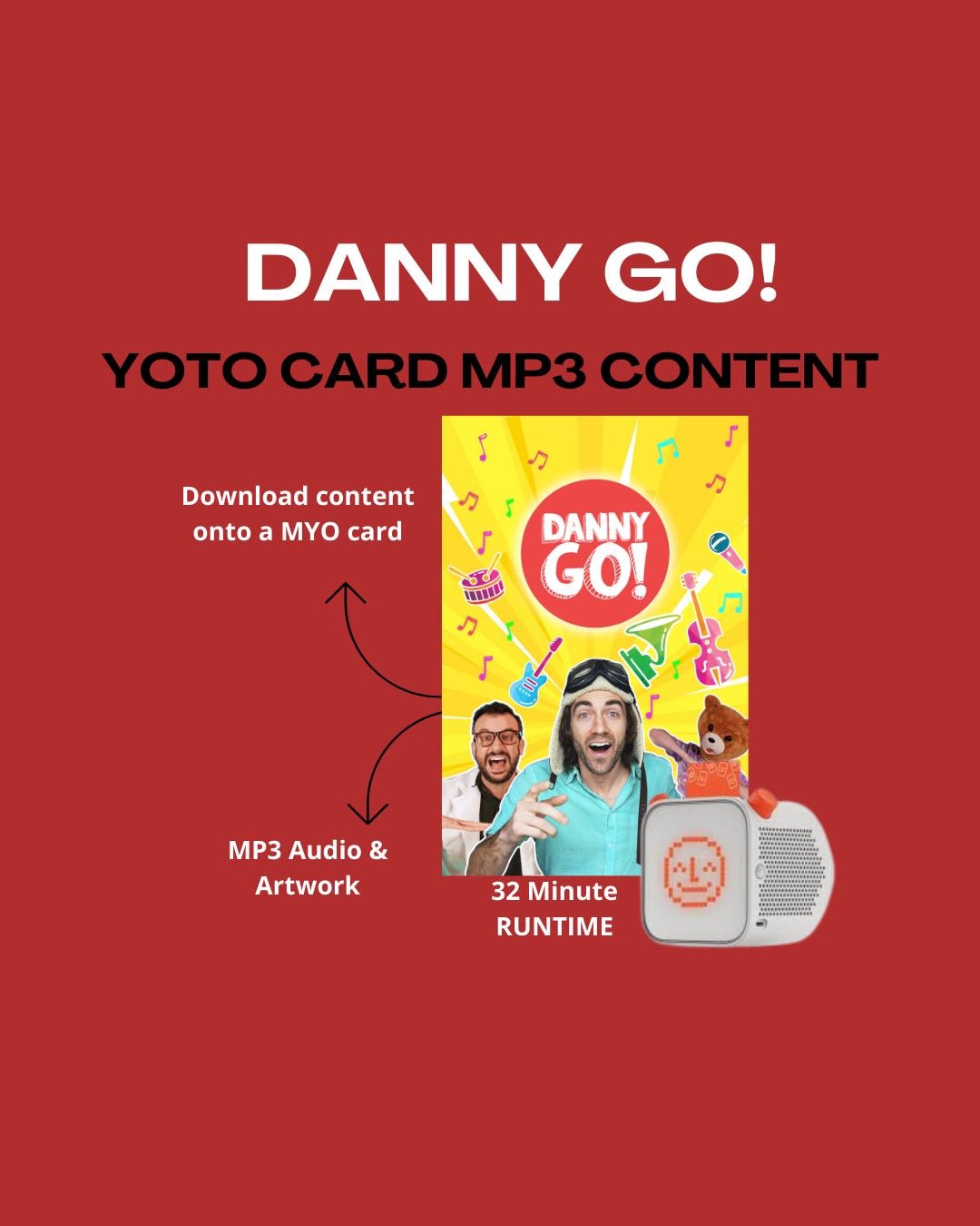 Danny Go MP3 Playlist for Yoto Content MYO Card |kids Audio | Digital ...