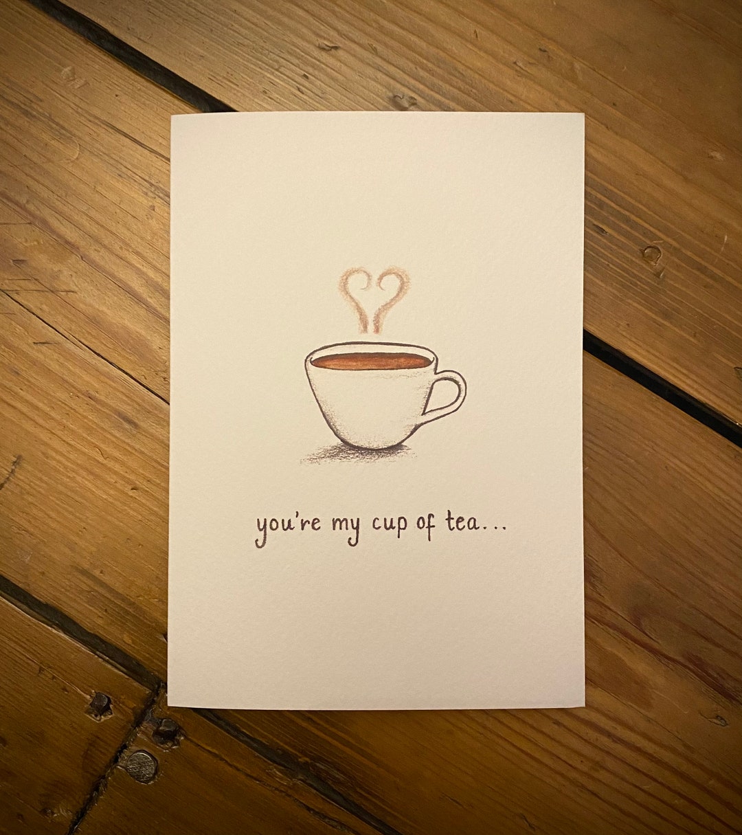 CUP OF TEA Valentine's Day Card - Etsy