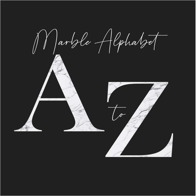 Marble Alphabet/marble Clipart/marble Effect Alphabet Digital/marble ...