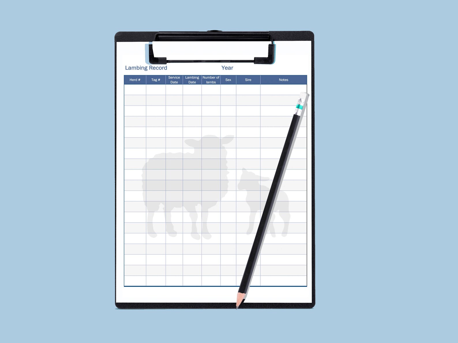 Lambing Record/farm Book Keeping/digital Lambing Record/lambing ...