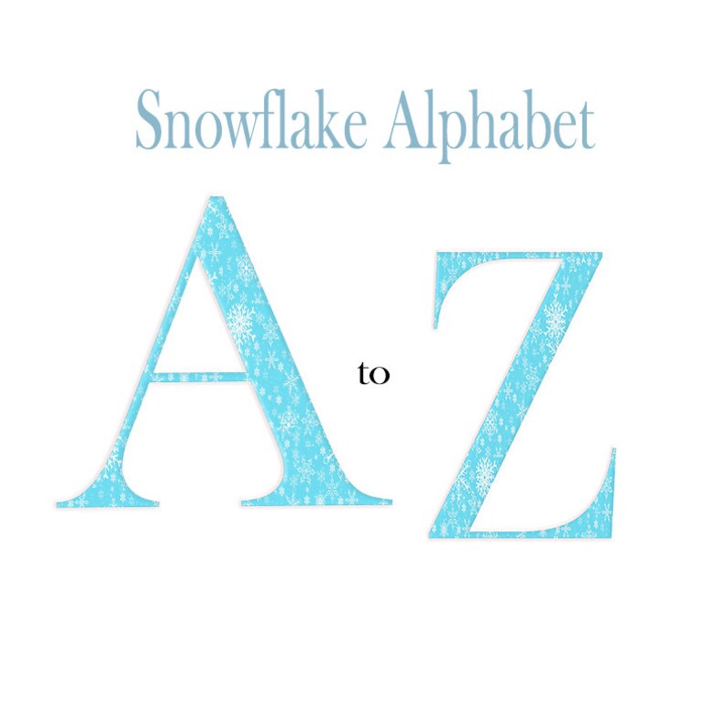 Snowflake Letters - Etsy