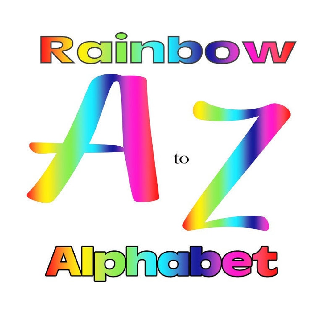 Rainbow Alphabet/rainbow Clipart/rainbow Alphabet Digital/rainbow ...