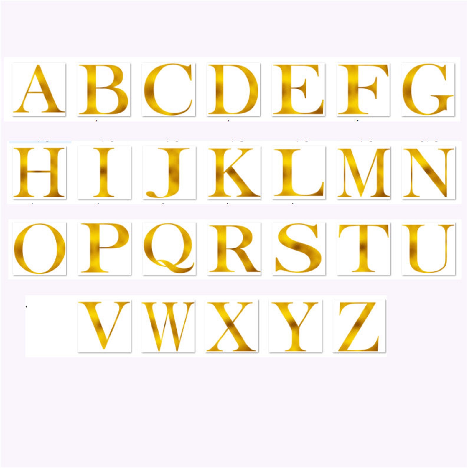 Gold Alphabet/gold Clipart/gold Alphabet Digital/foil Alphabet Clipart ...
