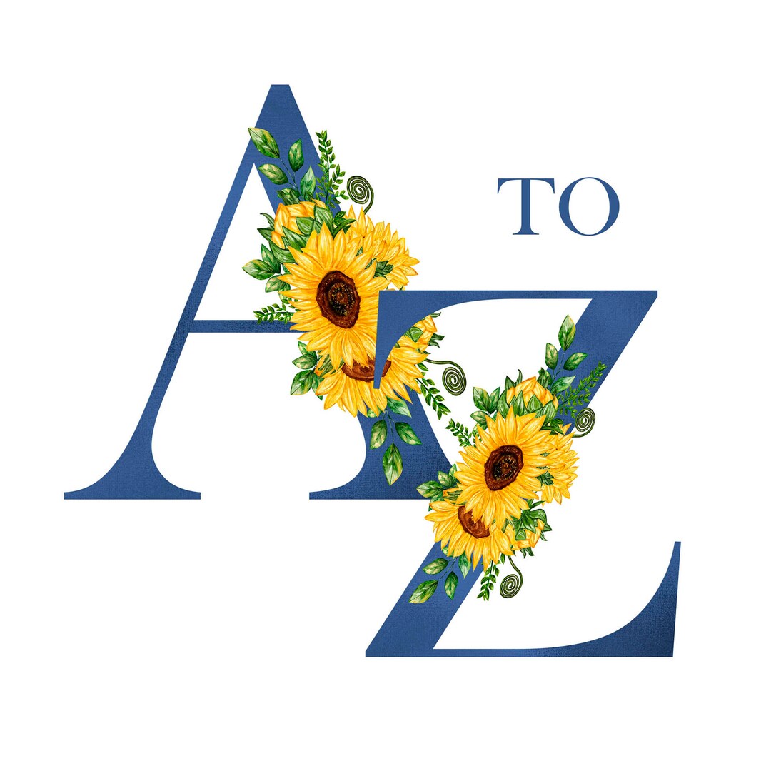 Floral Alphabet/wedding Alphabet/wedding Floral Alphabet/digital Floral ...