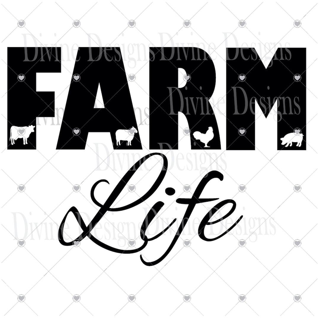 Farm Svg/farm Clipart/farmer Svg/farm Cutting File/clipart Cut Files ...