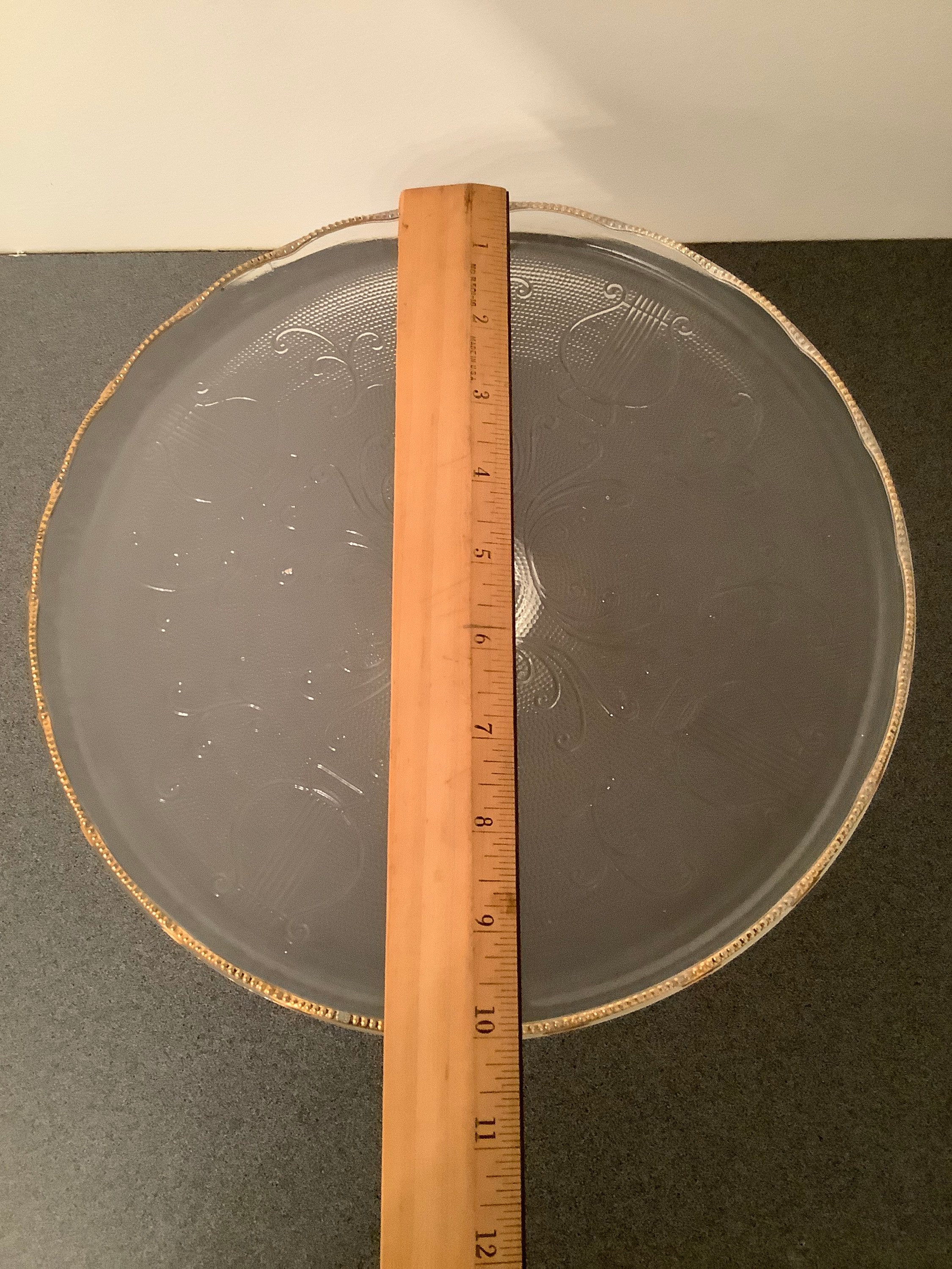 Harp Depression Glass Pedestal Cake Plate - Etsy