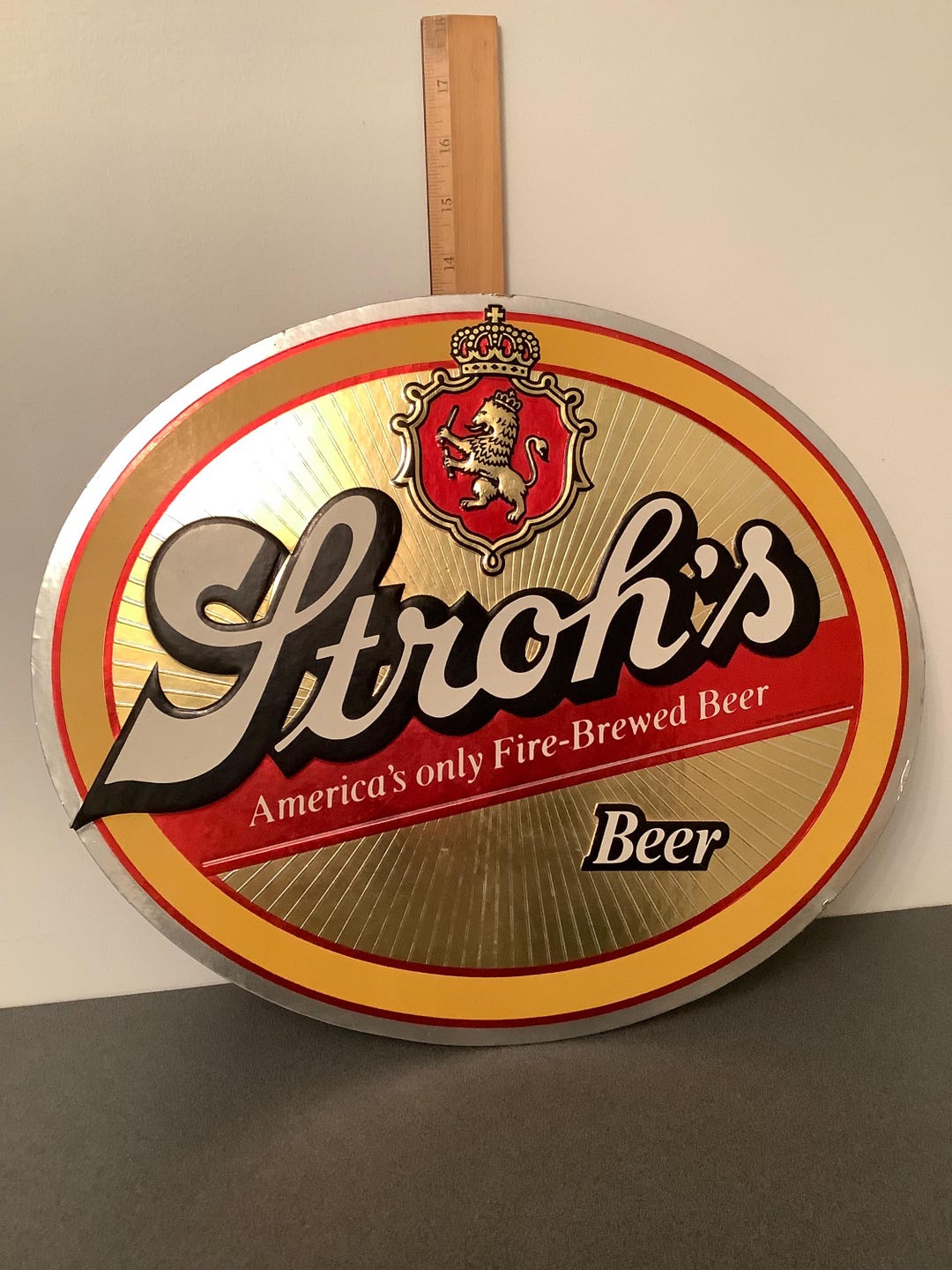 Vintage Strohs Beer Sign - Etsy