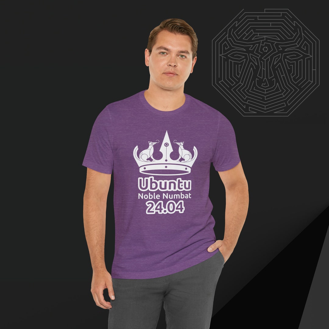 Ubuntu 24.04 Noble Numbat Linux Release Unisex Tee, Free Software, Gift ...