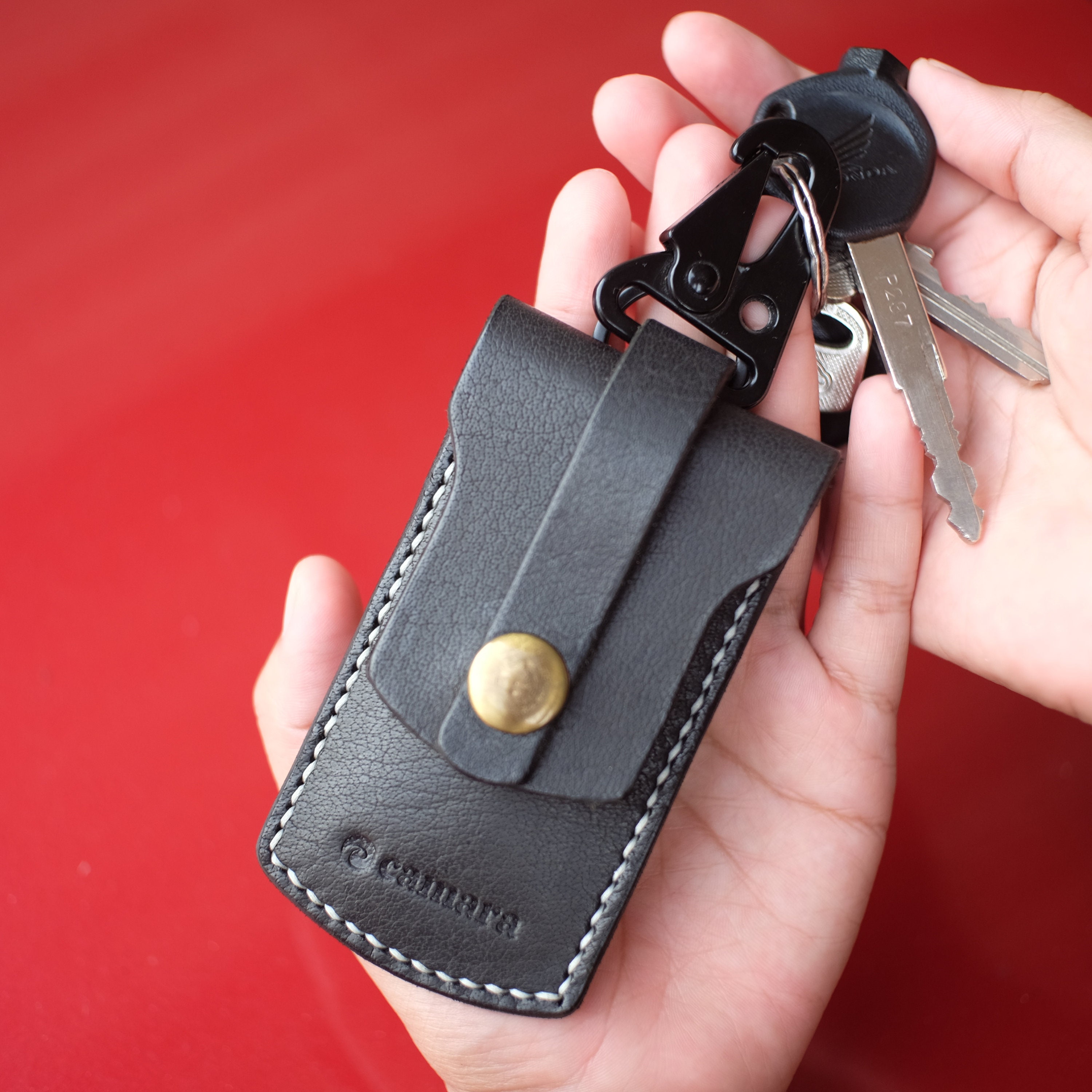 LEATHER KEY HOLDER / Vehicle Registration Pattern - Etsy