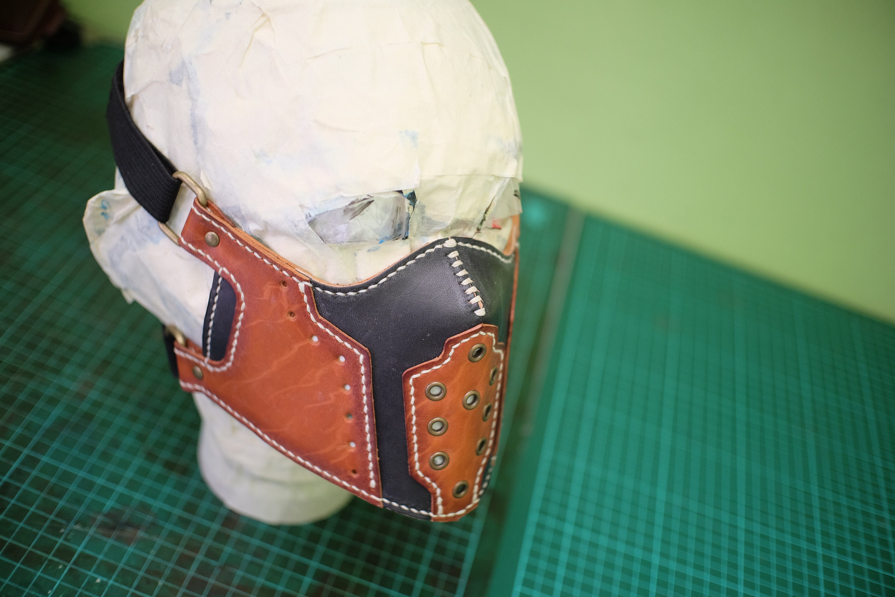 PATTERN LEATHER MASK Crn - Etsy